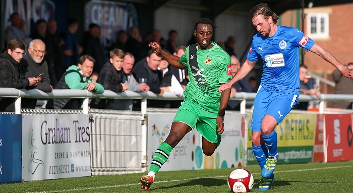 Second-half - Curtis Morrison eyes the ball for the Dabbers (1 ...