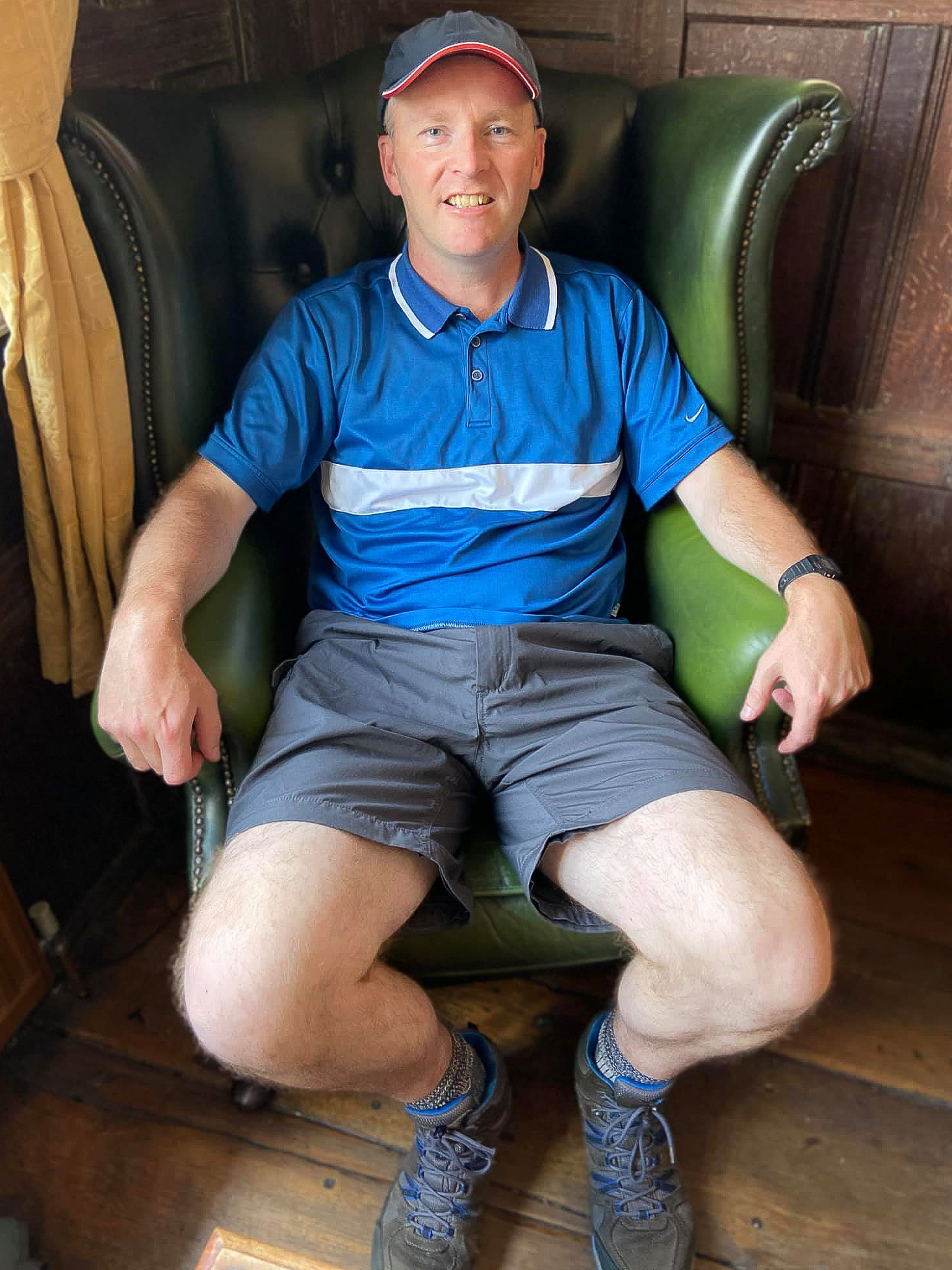 Jonathan White in his favourite chair upstairs at Nantwich Bookshop ...