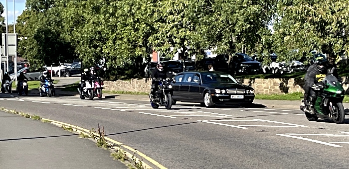 bikers accompany josh stockton funeral - Nantwich News